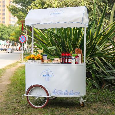 China New Design Ice Cream  Hand Push Cart for Frozen Desserts for sale