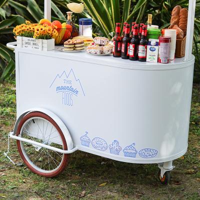 China Hand Push Coffee Tricycle  New Design Bike Cart for Mobile Barista for sale
