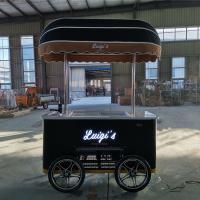 China small ice cream cart with freezer ice cream mobile cart ice cream vending food cart for sale