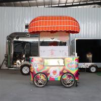 China 2023 New design coffee tricycle bike food cart for mobile business Ice Cream Cart Gelato Bike for sale