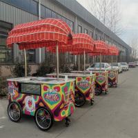 China 2023 New design coffee tricycle bike food cart for mobile business Ice Cream Cart Gelato Bike for sale