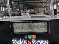 China New style Hard Ice Cream mobile Cart with LED Light Italy Gelato Cart Good Quality Ice Cream Push Cart with CE for sale