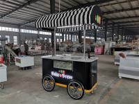 China New style Hard Ice Cream mobile Cart with LED Light Italy Gelato Cart Good Quality Ice Cream Push Cart with CE for sale