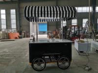China New style Hard Ice Cream mobile Cart with LED Light Italy Gelato Cart Good Quality Ice Cream Push Cart with CE for sale