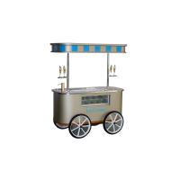 China Mobile Mini ice cream cart with freezer vending cart for sale