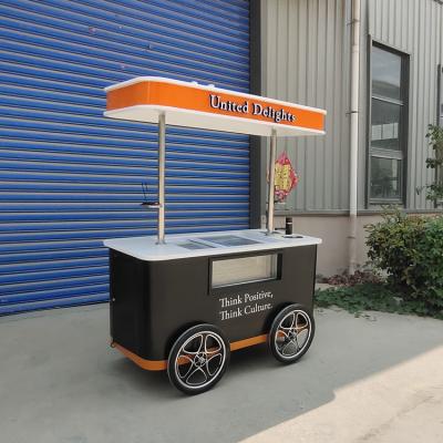 China Gelato Ice Cream Cart /ice cream store equipment /ice cream trolley wholesale for sale