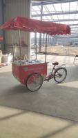 China Factory Sale Hand Push Ice Cream Popsicle Cart Food Vending Bicycle for sale