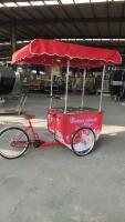 China Factory Sale Hand Push Ice Cream Popsicle Cart Food Vending Bicycle for sale