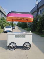 China High Quality Food Truck Ice Cream Display Cabinet Gelato Popsicle Ice Cream Push Cart for sale
