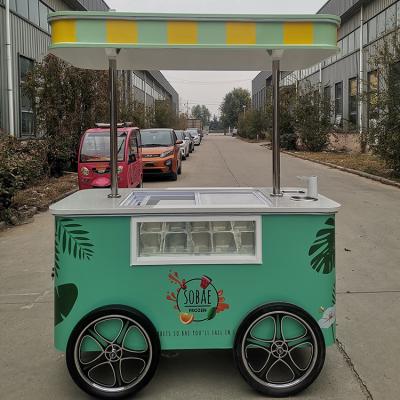 China 2023 New Type Italian Ice Cream Cart tricycles With Machine ice cream tricycle for sale
