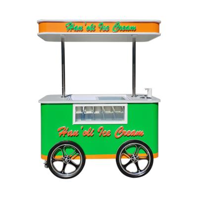 China OEM CE Approved 4 Wheels Cargo Bike with Freezer Food Vending Carts for Sale Ice Cream Electric Tricycle for sale