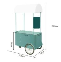 China Food Truck Food trailer Mini Square Hamburgers Pizza BBQ Fast Food Trailer ice cream bike bicycle Cart for Sale for sale