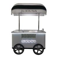 China factory price ice cream cart with wheels ice cream push cart gelato freezer cart for sale