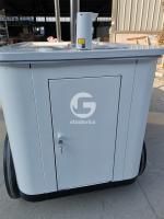 China factory price ice cream cart with wheels ice cream push cart gelato freezer cart for sale