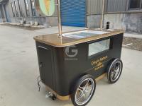 China Vintage Ice Cream Cart Bicycle Ice Cream Hand Push Cart for Italian Gelato Ice Cream for sale