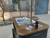 China Fast Food Mobile Cart for Ice Cream Cold Drink Snack Trolley Gelato Ice Cream Cart for sale