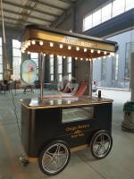 China Thailand Slush Coffee Ice Cream Cart Beach Selling Ice Cream Push Cart for sale