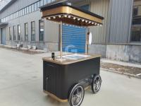 China Thailand Slush Coffee Ice Cream Cart Beach Selling Ice Cream Push Cart for sale