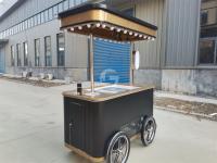 China Thailand Slush Coffee Ice Cream Cart Beach Selling Ice Cream Push Cart for sale