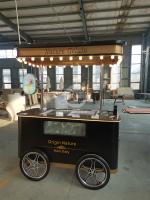 China Thailand Slush Coffee Ice Cream Cart Beach Selling Ice Cream Push Cart for sale