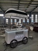 China factory price Italian gelato cart ice cream pushing cart for sale