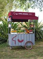 China Portable Coffee Tricycle Bike  Handcrafted Push Cart for On the Go Brews for sale