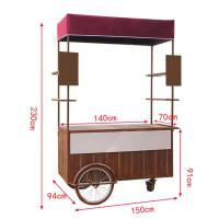 China Hand Push Coffee Bicycle  New Design Tricycle Cart for Mobile Cafe for sale