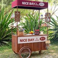 China Hand Push Coffee Bicycle  New Design Tricycle Cart for Mobile Cafe for sale