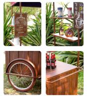 China Coffee Tricycle Cargo Bike  Handcrafted Push Cart for Mobile Beverage Business for sale