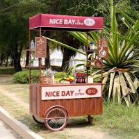 China Craft Beverage Bike Handcrafted Push Cart for Sustainable Food Cart Solutions for sale