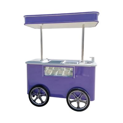 China Summer Popular Street Application Gelato Cart Italian Ice Cream Cart With CE for sale