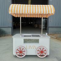 China Popular outdoor ice cream display push cart with freezer showcase factory price for sale for sale