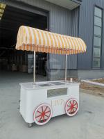 China Popular outdoor ice cream display push cart with freezer showcase factory price for sale for sale