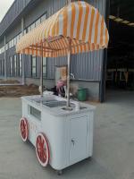 China Popular outdoor ice cream display push cart with freezer showcase factory price for sale for sale
