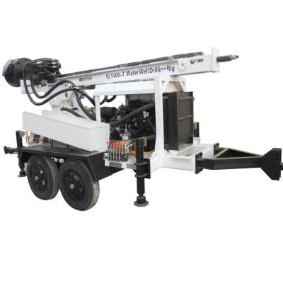 China Trailer Mounted Portable Water Well Drilling Rig Machine for sale