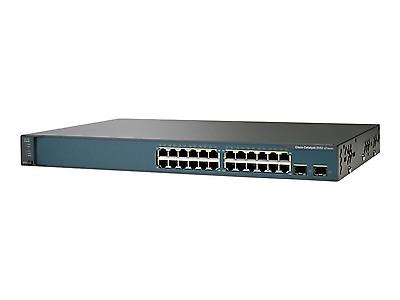 China V2 Series Cisco Catalyst 3650 Switch WS-C3750V2-24PS-S 24 Port PoE 2 Slots for sale