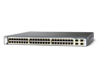 China WS-C3750G-48PS-E Cisco Catalyst 3750 48 10/100/1000T PoE + 4 SFP + IPS Image for sale