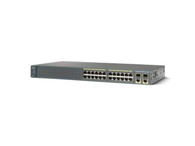 China 24PC Layer 2 Cisco Catalyst 2960 Switch 24 X 10/100 PoE Ports 2 X T/SFP Image Managed for sale
