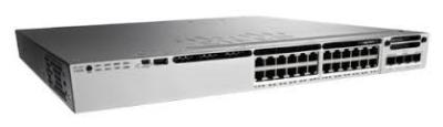 China Industrial Cisco Network Switch 3850 24port PoE+ 715WAC LAN BASE 2 GB Flash for sale
