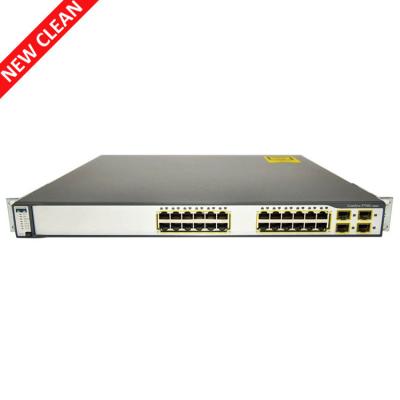 China 10/100/1000 4 SFP Cisco 24 Port 10 Gigabit Ethernet Switch WS-C3750G-24TS-E1U for sale