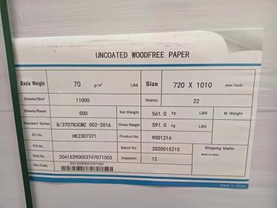 China 90gsm White High Printing Performance Offset Paper A4 Size for sale