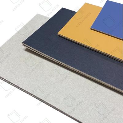 China Smooth surface and great thickness 1.5mm 2.0 mm grey chipboard single ply for covers for sale