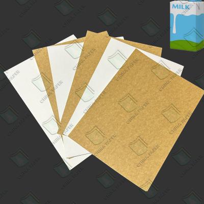China 190-340g 100% Virign Wood Pulp High Quality Liquid Packaging Kraft Board Food Packaging Waterproof LPB for sale