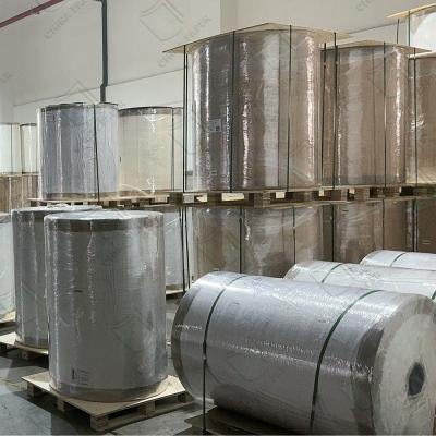 China 50GSM To 120GSM White Yellow Blue Silicon Or PE Coated Glassine Liner Release Paper for sale