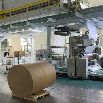 China Flexible Printing Adhesive Sticker Paper Semi-glossy 80GSM Rubber With White Release Liner In Roll 230mm for sale