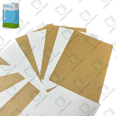 China Milk Carton Beverage Paper Juice Box Liqiud Packaging Board Food Packaging Paper Board for sale