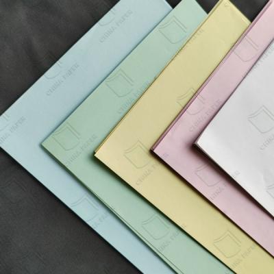 China 52g Blue Image Carbonless Paper NCR Paper With Blue Image for sale