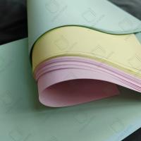China Custom In Blue Image CFB CB CF Yellow Carbonless NCR Paper 50gsm 55gsm 60 Gsm for sale