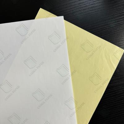 China 60g /70g /80g /90g Semi-glossy Label Paper With White Or Yellow Glassine Backing For Yogurt Labels. for sale