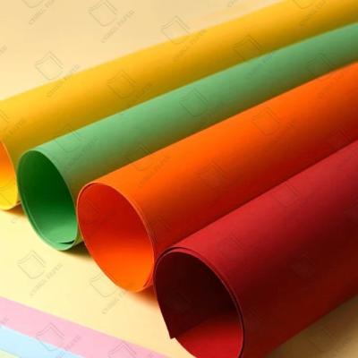 China Non-Bleeding 75gsm Colored Paper High Opacity Material for Flashcards & Label Stamping for sale